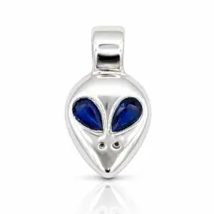 THE LILA LOBSTER Silver / Blue Alien Charm Silver - Silver/blue
