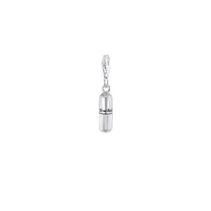 TRUE ROCKS Sterling Mini Pill Charm - Silver