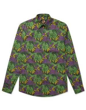 GRESHAM BLAKE Purple & Garden Shirt - Green
