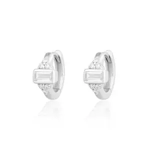 SCREAM PRETTY Audrey Huggie Earrings - Silver