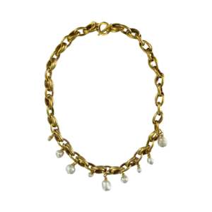 SCCOLLECTION Bari Pearl Charm Necklace - Gold