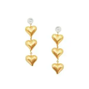 ADRIANA PAPPAS DESIGNS Heart Of Gold Earrings - Yellow