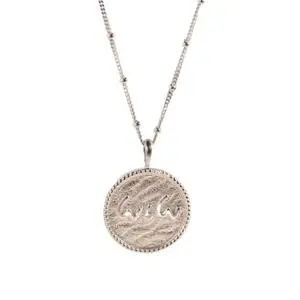 CLAIRE HILL DESIGNS Love Is Love Shorthand Coin Necklace - Silver