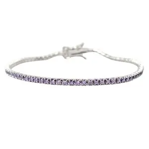 HARFI Alexandrite Gemstone Sterling Tennis Bracelet - Silver