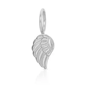 Maya Brenner Designs Charm Pendant Angel Wing White Gold - Silver