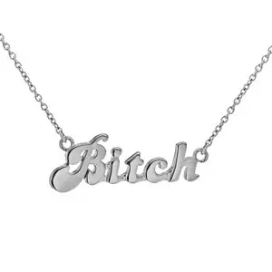 TRUE ROCKS Sterling Bitch Necklace - Silver