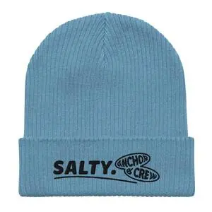 ANCHOR & CREW Light Salty Gen. Organic Cotton Embroidered Beanie - Blue