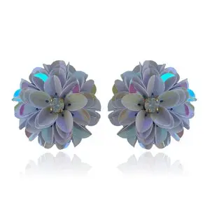 PINAR OZEVLAT Blossom Studs Sky - Blue