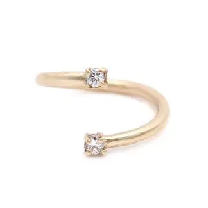 GABRIELLA ALICIA Moissanite Toi Et Moi Wrap Ring - Gold