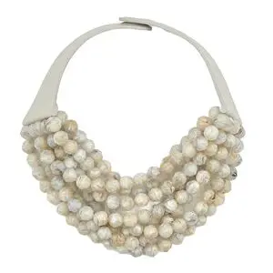 Fairchild Baldwin Neutrals Bella Marble Stone Necklace - Black