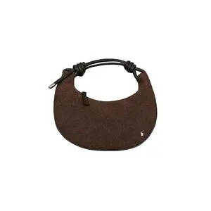 SUUD COLLECTION Dark Rope Knot Detail Suede Bag - Brown