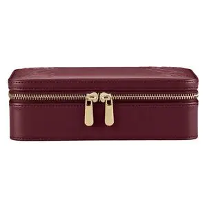 Wolf Liberty Medium Jewellery Zip Case Burgundy - Red
