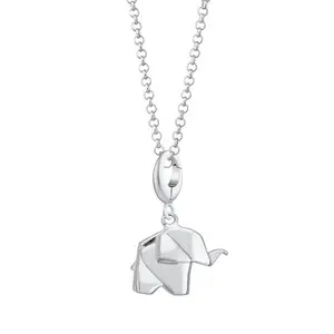LILY CHARMED Sterling Origami Elephant Charm Necklace - Silver