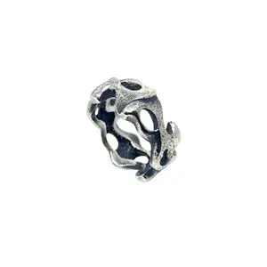 TG-JEWELLERY BY TAMARA GERVASIO Silver / Black Organic Ring - Silver/black