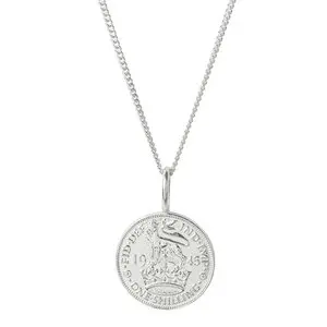 KATIE MULLALLY British Shilling Coin & Chain In Sterling - Silver