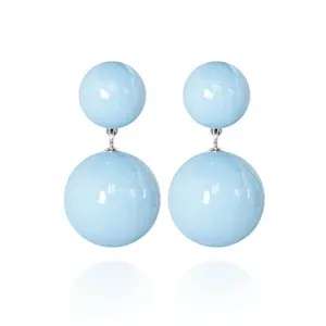 SAULE LABEL Sonia Classic Earrings In Skyfall - Blue