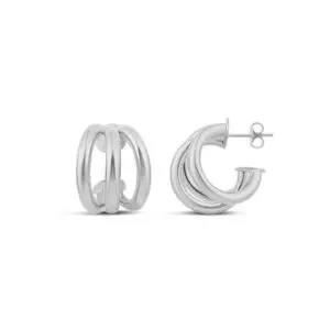 SHYMI Claw Hoop Earrings - Silver