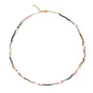 THE LINK BETWEEN Multi Renaissance Mosaic Gold Vermeil Choker Necklace - Yellow