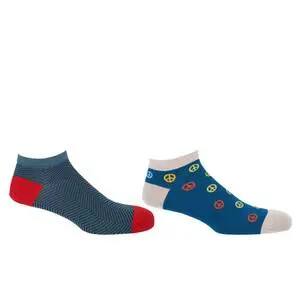 PEPER HAROW - MADE IN ENGLAND Peace & Lux Taylor Trainer Socks Bundle - Blue