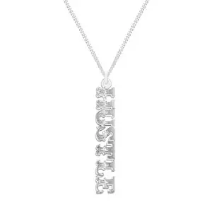 CARTERGORE Sterling “hustle” Word Necklace - Silver