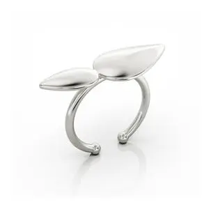 LINDA FIORE Lotus Ring, Large Leaves