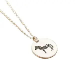 POSH TOTTY DESIGNS Sterling Zebra Spirit Animal Necklace - Silver