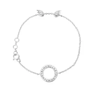 BLOOMTINE | EARTH ANGEL HQ Mini Halo Wings™ Diamond Sterling Angel Bracelet - Silver