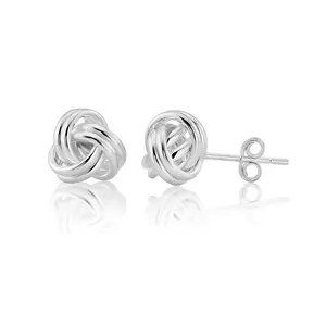 AUREE JEWELLERY Onslow Sterling Double Knot Stud Earrings - Silver