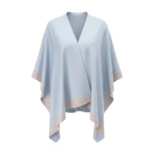 FRANCHETTI BOND Mia Light & Light Pink With Crystal Trim Wrap - Blue
