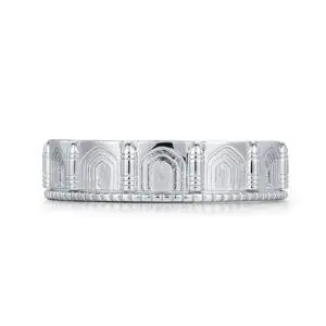 AZURA JEWELRY NEW YORK Chapel Ring White Gold Vermeil - Silver