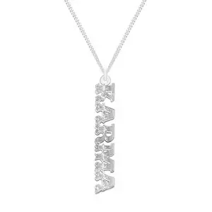 CARTERGORE Sterling “karma” Word Necklace - Silver