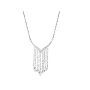 LUCY QUARTERMAINE Waterfall V Necklace - Silver