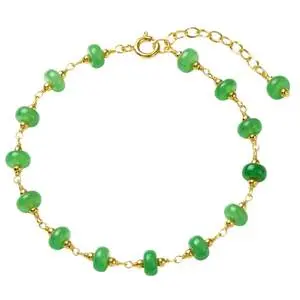 SEREE Jillian Jade Beaded Bracelet - Green