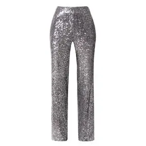 AGGI BY HALEWSKI Luca Diamond Sequin Pants - Silver