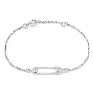 TRUE ROCKS Safety Pin Bracelet In Sterling - Silver