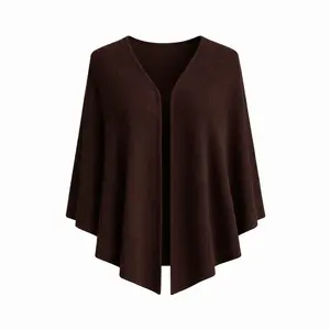 FIORA MUSE Cashmere Open Front Poncho