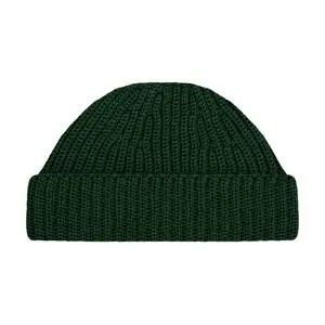 PAUL JAMES KNITWEAR Extra Fine Merino Fisherman's Beanie - Green