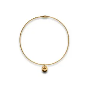 VIEA Casie Twist Chain Ball Pendant Necklace - Gold
