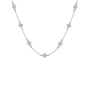 ZOË & MORGAN Silver / White Ayllu Necklace Silver White Zircon - Silver/white