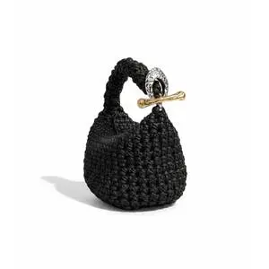 ISKRA Gigi Clasp Bag Faux Leather - Black