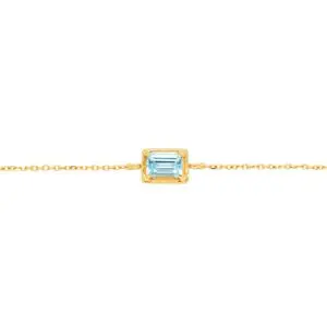 BELINDA JEWELZ Swiss Topaz Birthstone Bolo Bracelet - Blue
