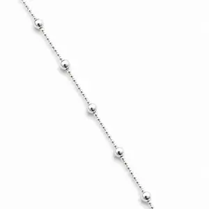 THE PHEIA Ball Beaded Anklet - Silver