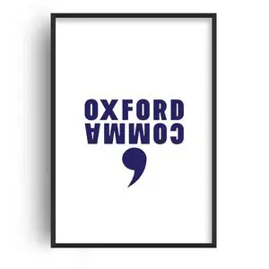 FANCLUB Oxford Comma Giclée Art Print - Blue