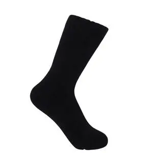 PEPER HAROW - MADE IN ENGLAND Ribbed Cuff Bed Socks - Black