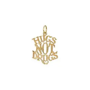 Öugie Hugs Not Drugs Pendant - Gold