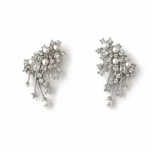 NINEMOO Celeste Radiance Pearl Earrings - Silver