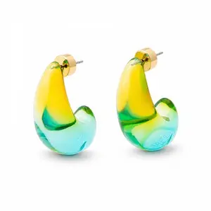 HYE JANE JEWELRY Ombré Resin Statet Earrings - Blue