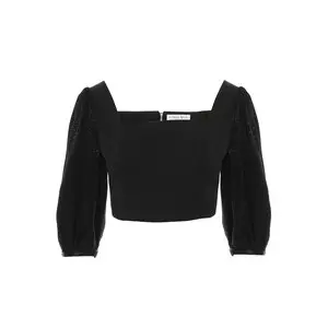 NORIA ANIS Fizz Viscose Jacquard Crop Top