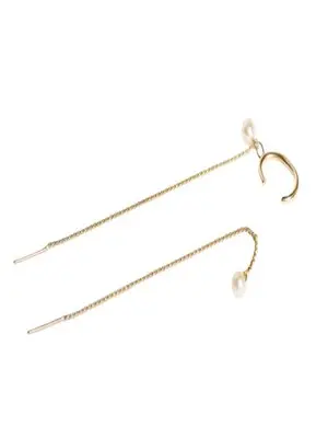 FLORENTIS JEWELLERY Threaded Pearl Earrings
