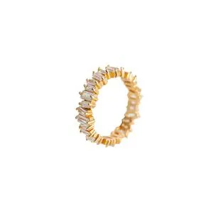 CLAIRE HILL DESIGNS Sparkly Baguette Eternity Ring - Gold